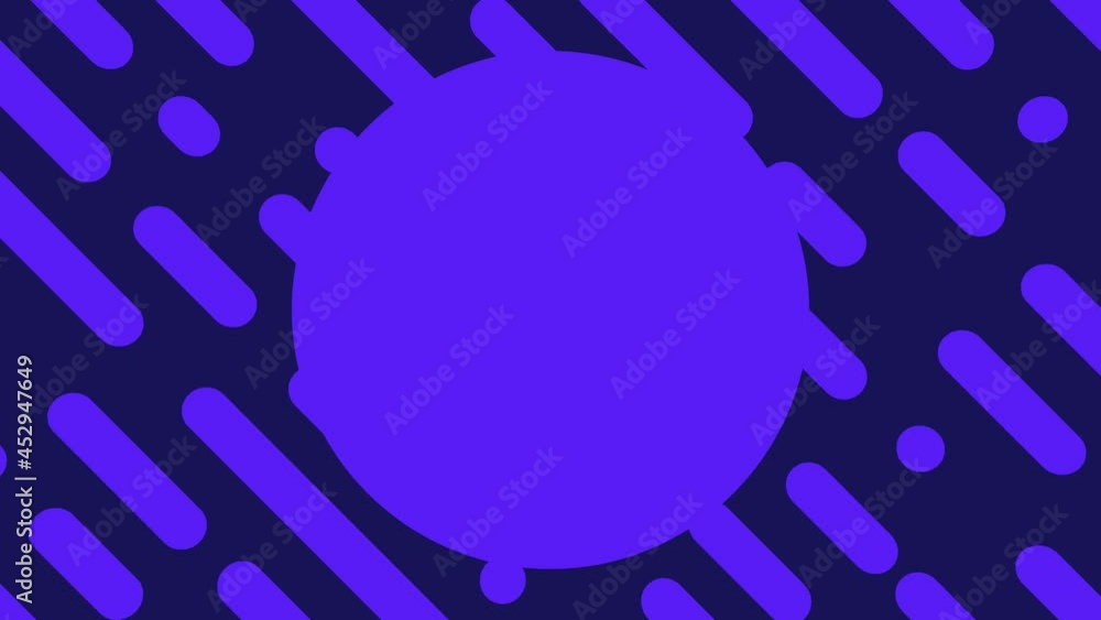 Geometric moving purple shapes, podium, abstract background in ...