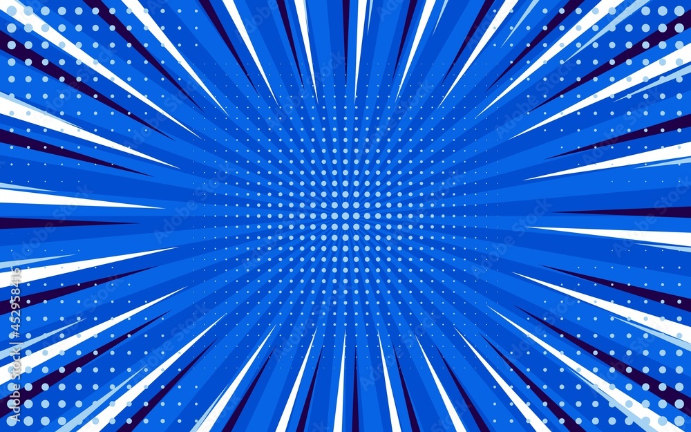 Abstract blue comic style background Stock Vector | Adobe Stock