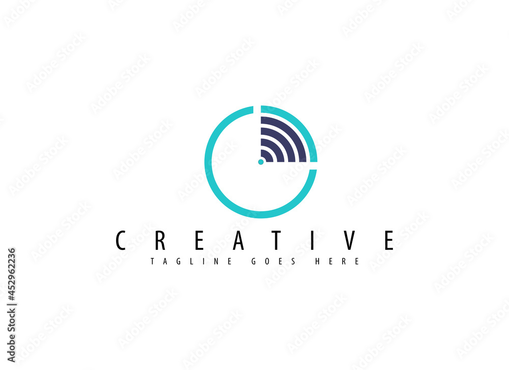 signal logo, Abstract modern wireless signal logo icon vector template ...