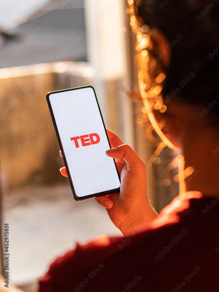 Assam, india - Augest 15, 2020 : TED talks logo on phone screen. Stock ...