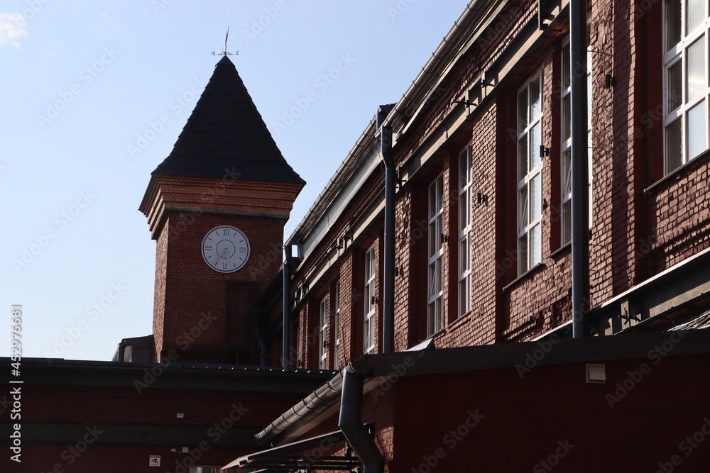 typical uk building area with brick buildings Stock Photo | Adobe Stock