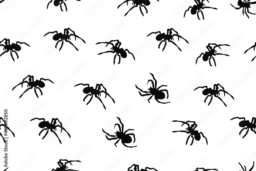 Spiders background. Seamless vector illustration. Stock Vector | Adobe ...
