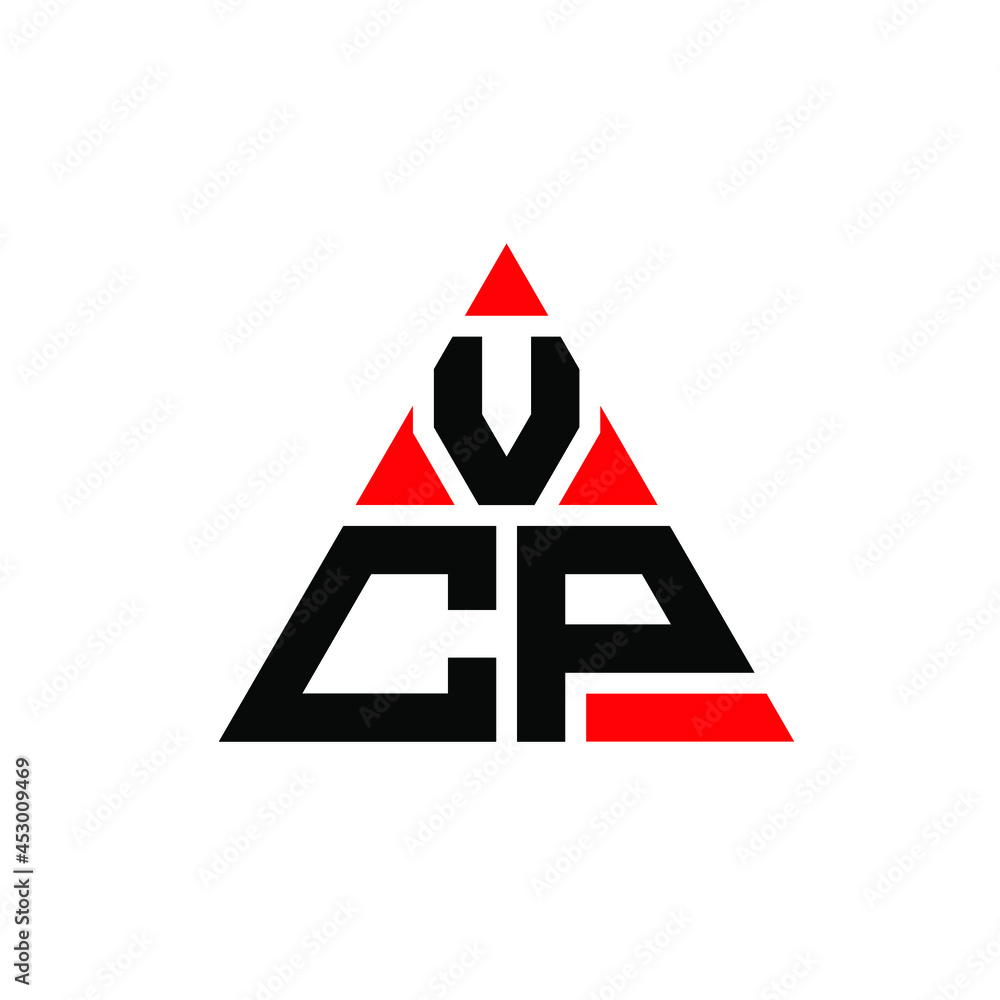 Vetor de VCP triangle letter logo design with triangle shape. VCP ...