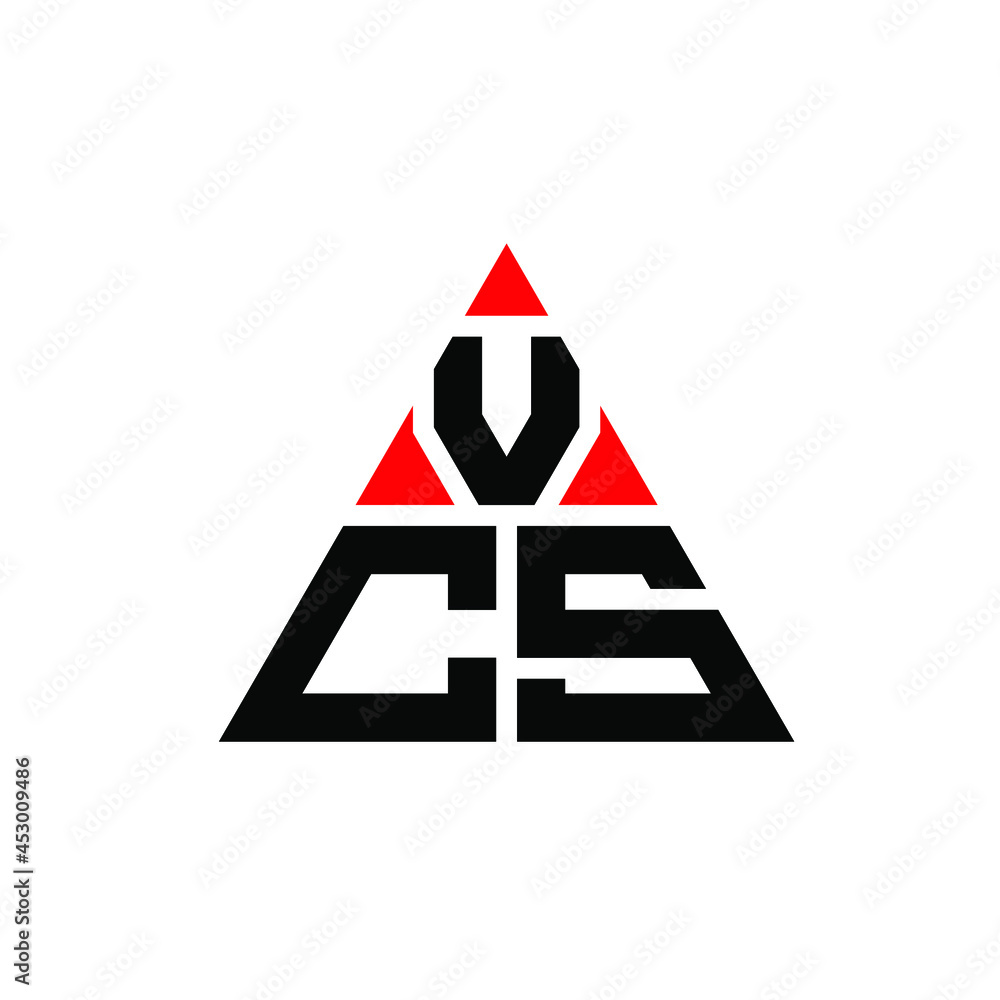 VCS triangle letter logo design with triangle shape. VCS triangle logo ...
