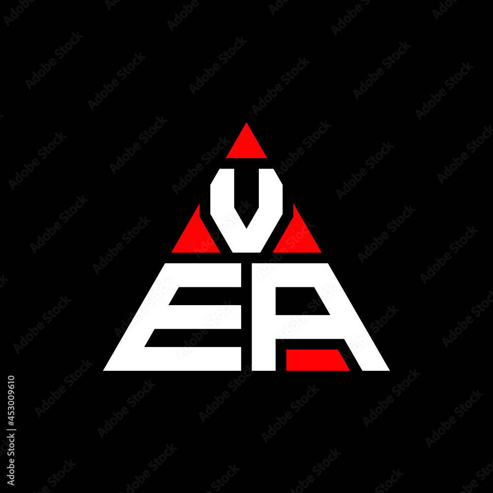 VEA triangle letter logo design with triangle shape. VEA triangle logo ...
