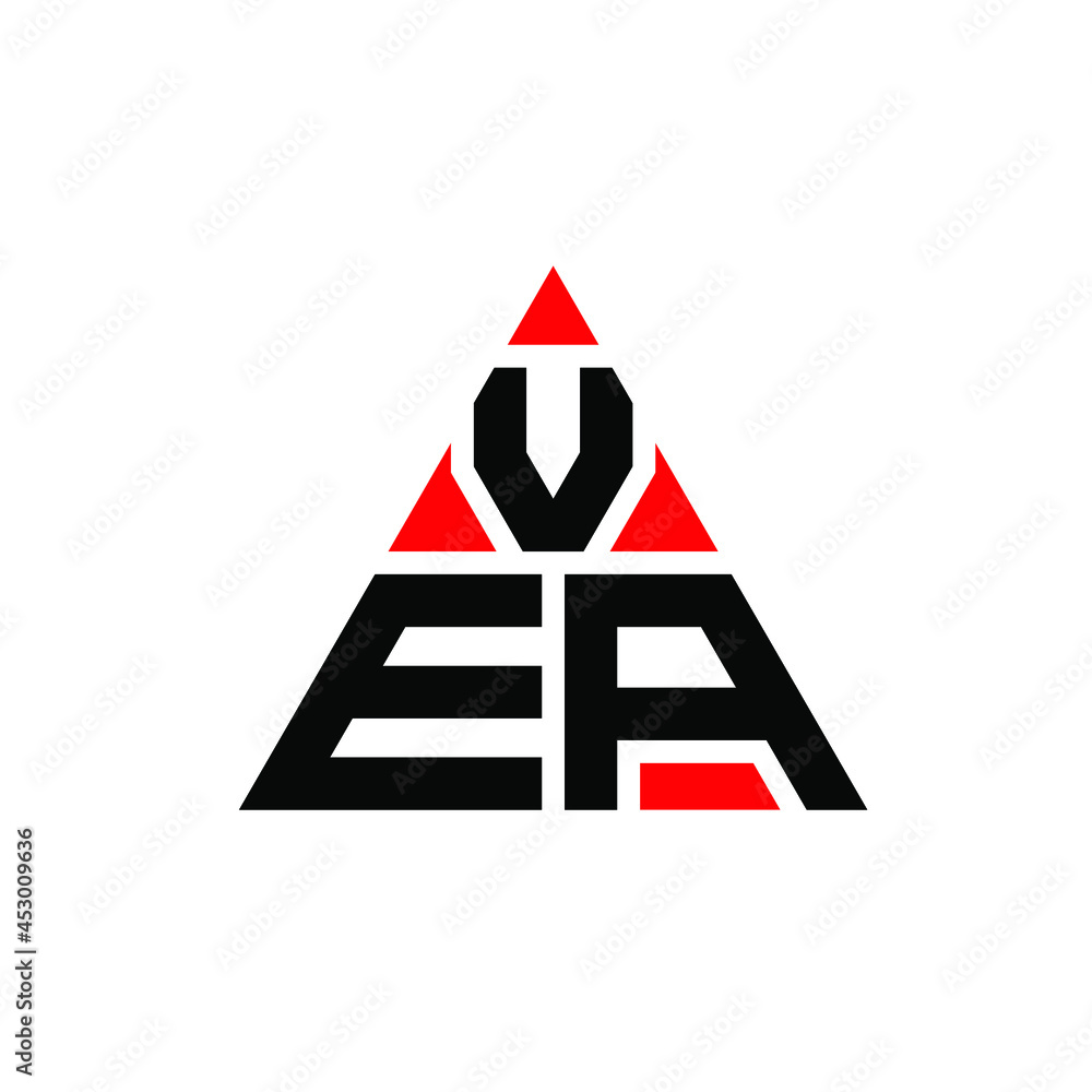 VEA triangle letter logo design with triangle shape. VEA triangle logo ...