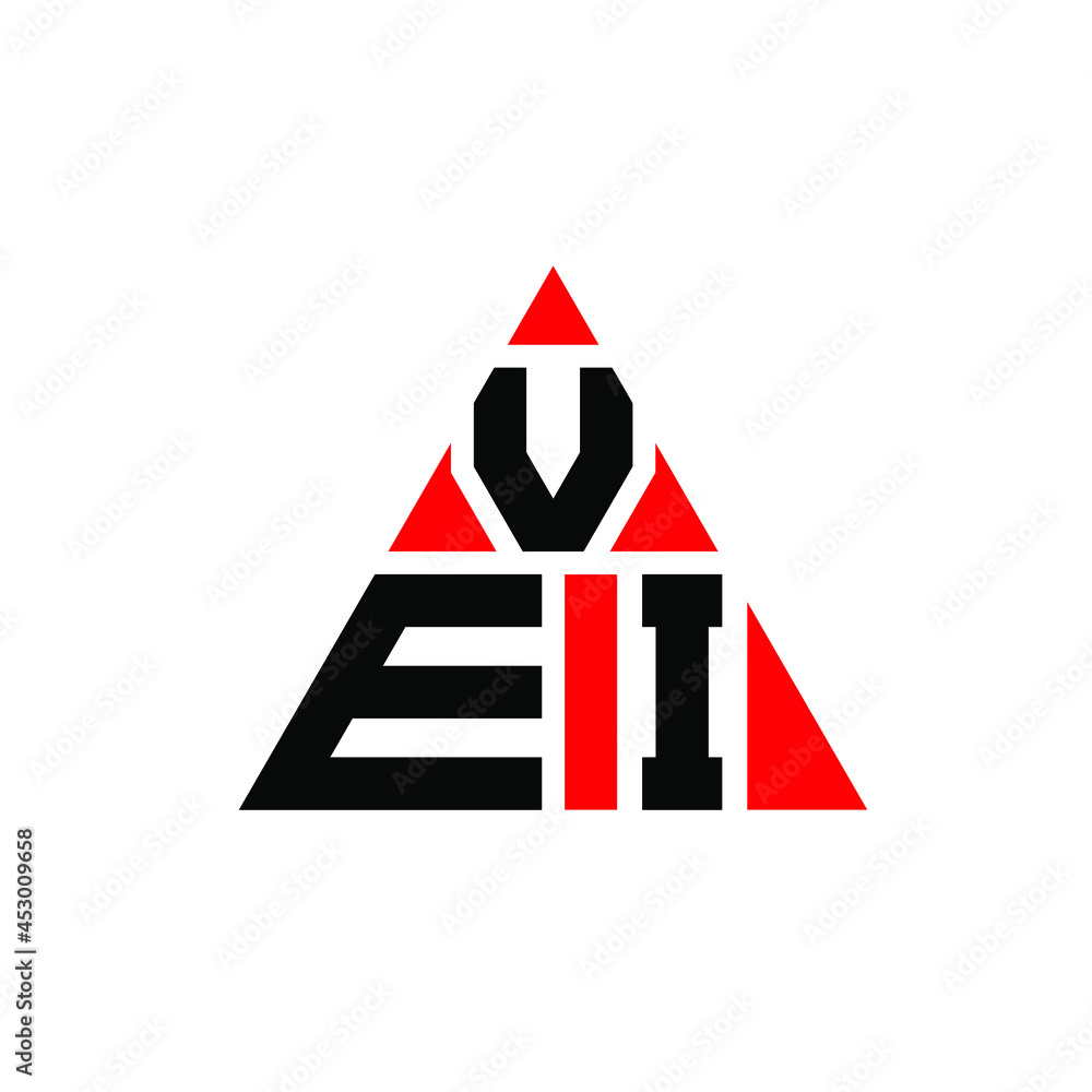 VEI triangle letter logo design with triangle shape. VEI triangle logo ...