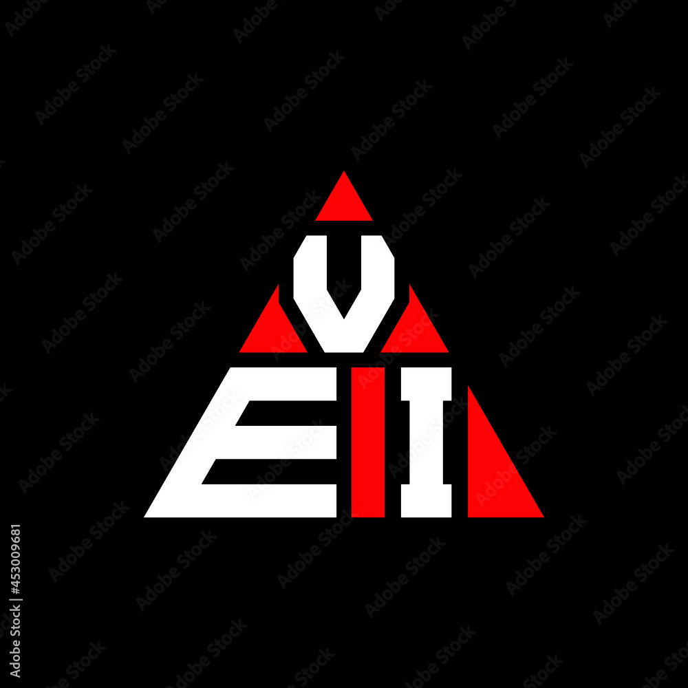 VEI triangle letter logo design with triangle shape. VEI triangle logo ...