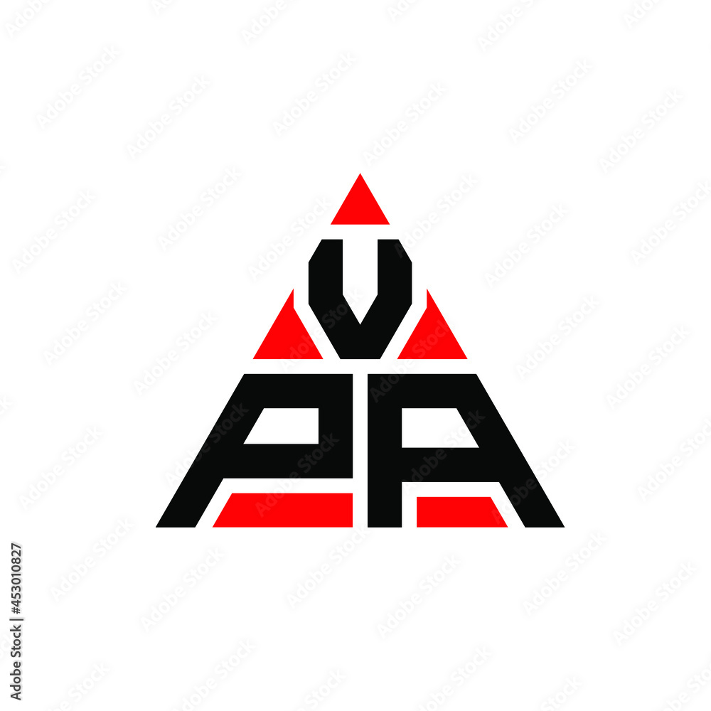 VPA triangle letter logo design with triangle shape. VPA triangle logo ...