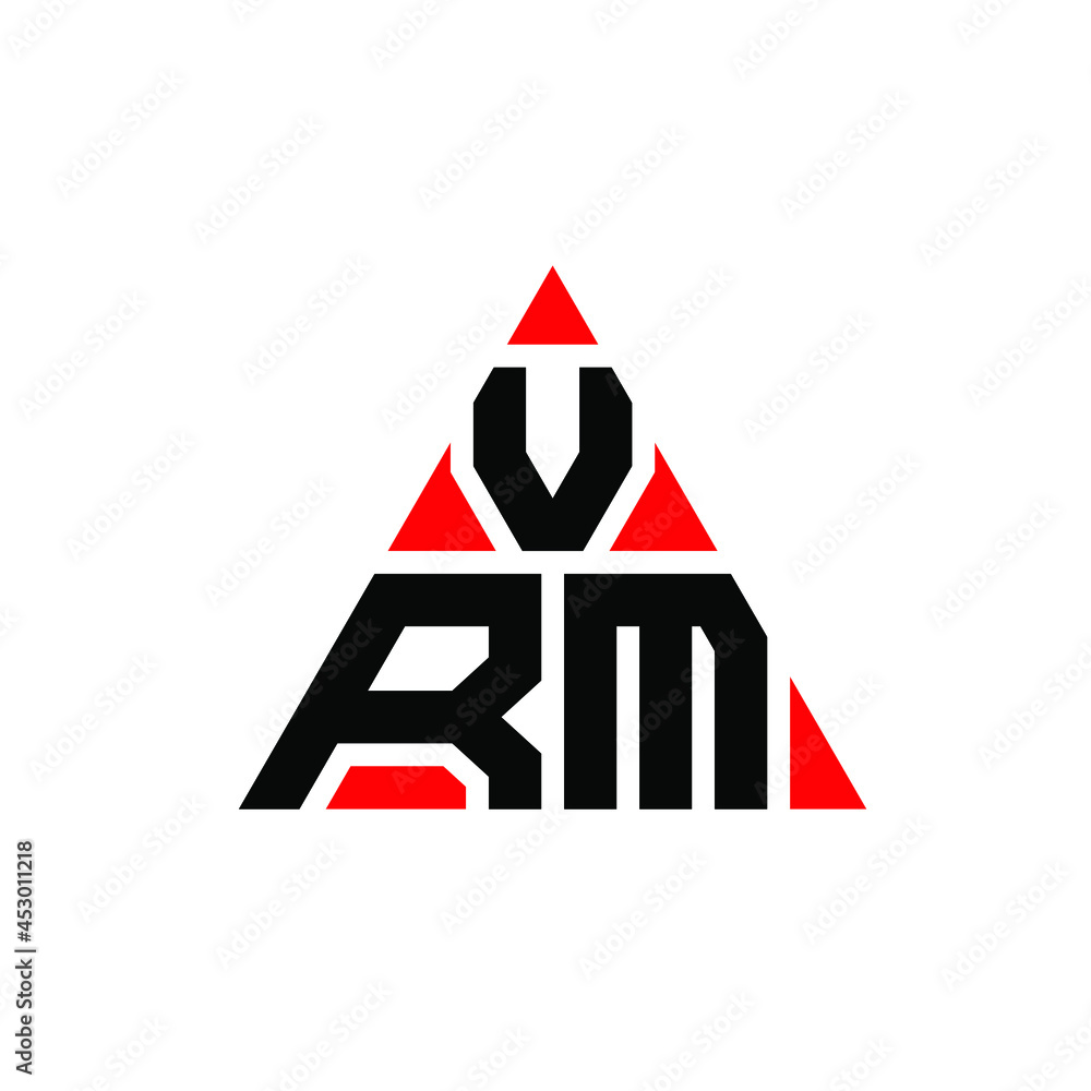 VRM triangle letter logo design with triangle shape. VRM triangle logo ...