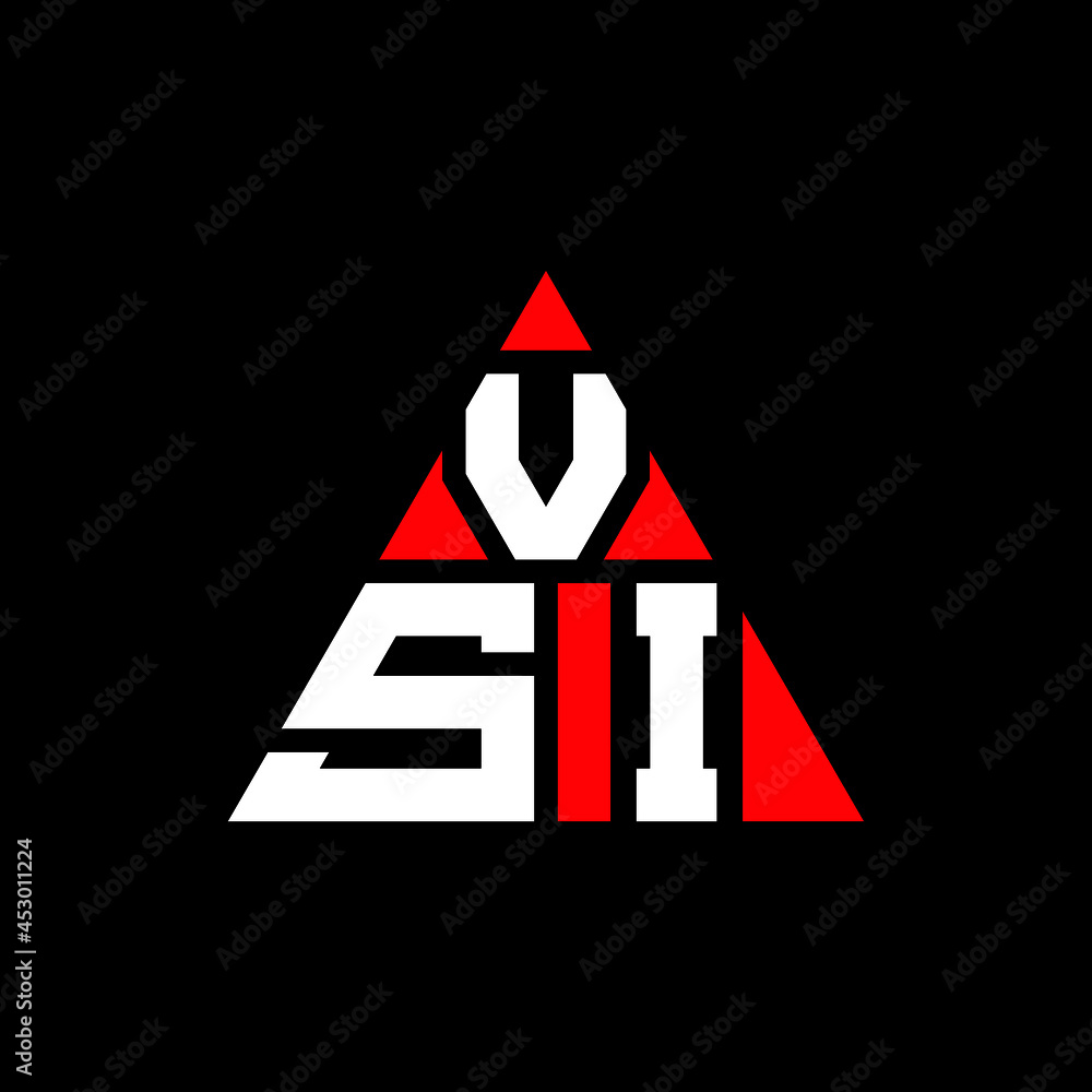 VSI triangle letter logo design with triangle shape. VSI triangle logo ...
