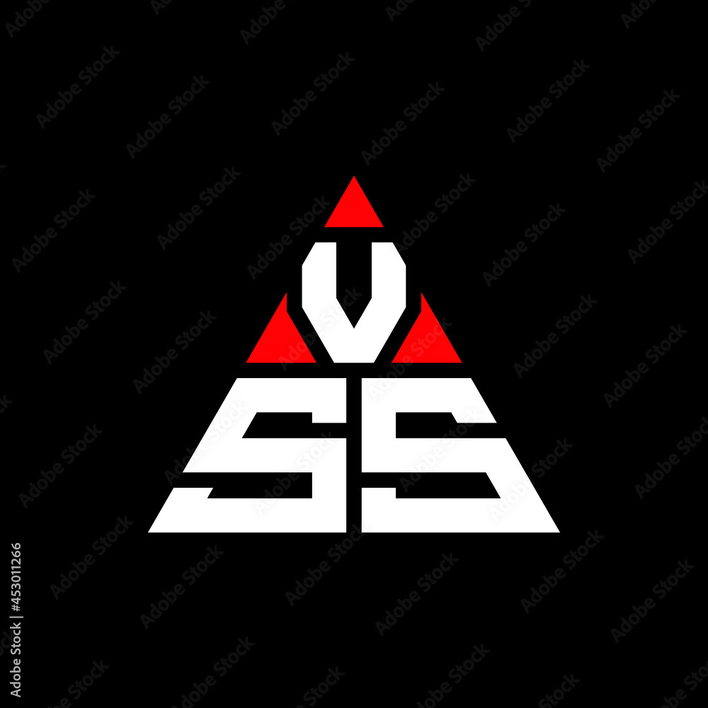 VSS triangle letter logo design with triangle shape. VSS triangle logo ...