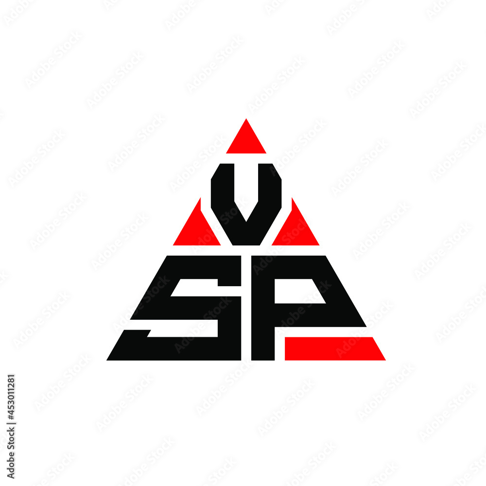 Vetor de VSP triangle letter logo design with triangle shape. VSP ...