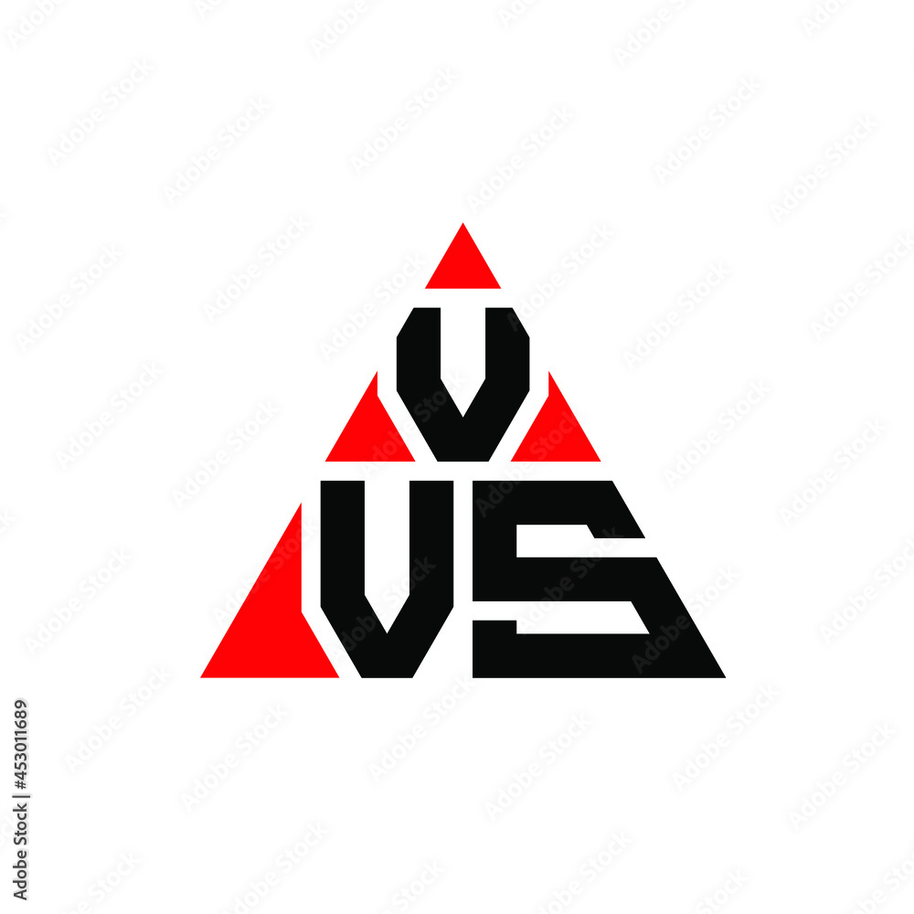 VVS triangle letter logo design with triangle shape. VVS triangle logo ...