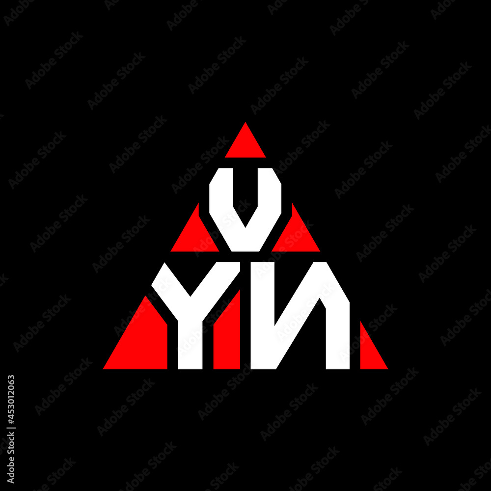 VYN triangle letter logo design with triangle shape. VYN triangle logo ...