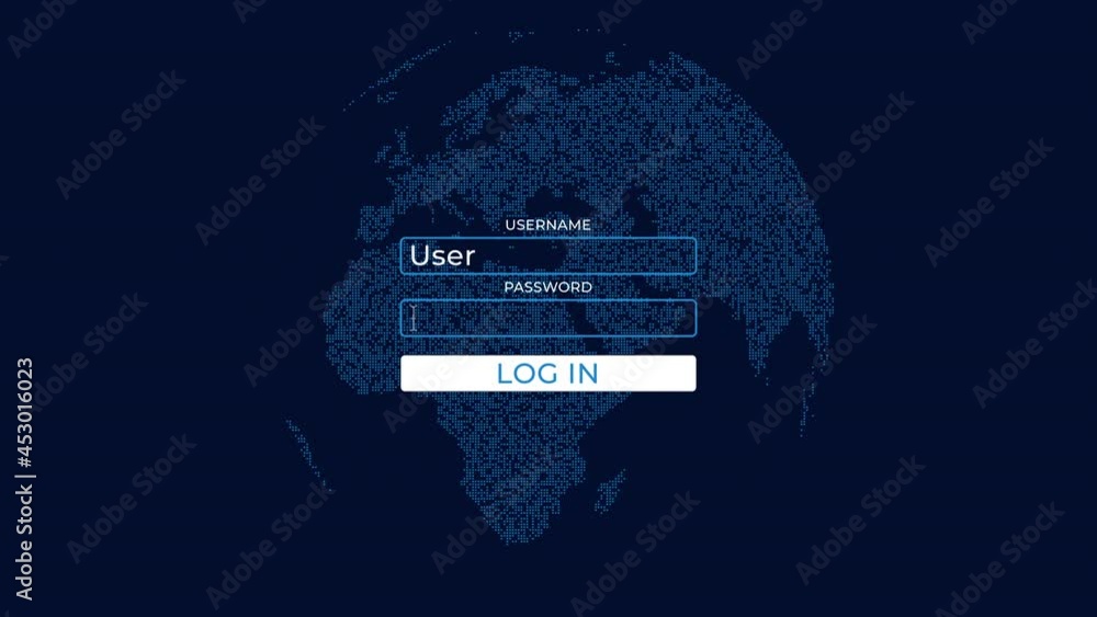 Typing on Username and Password Column and Clicking Log In Button ...