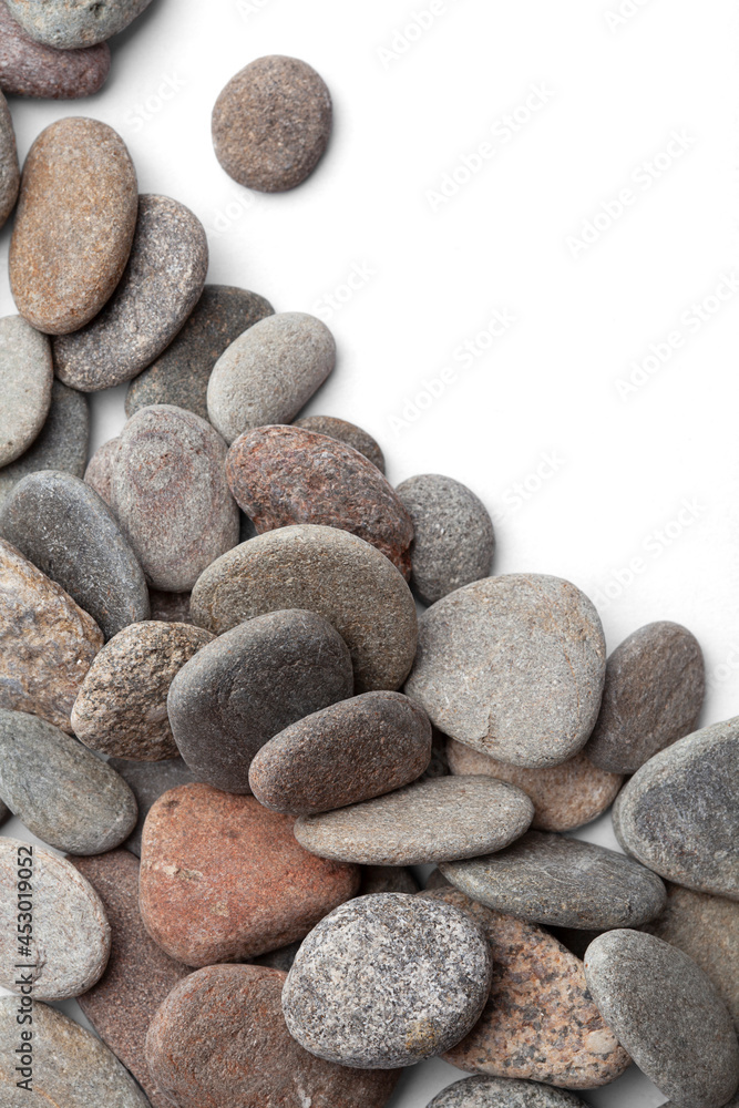 riverstone and rock page frame border isolated – zen arrangement Stock ...