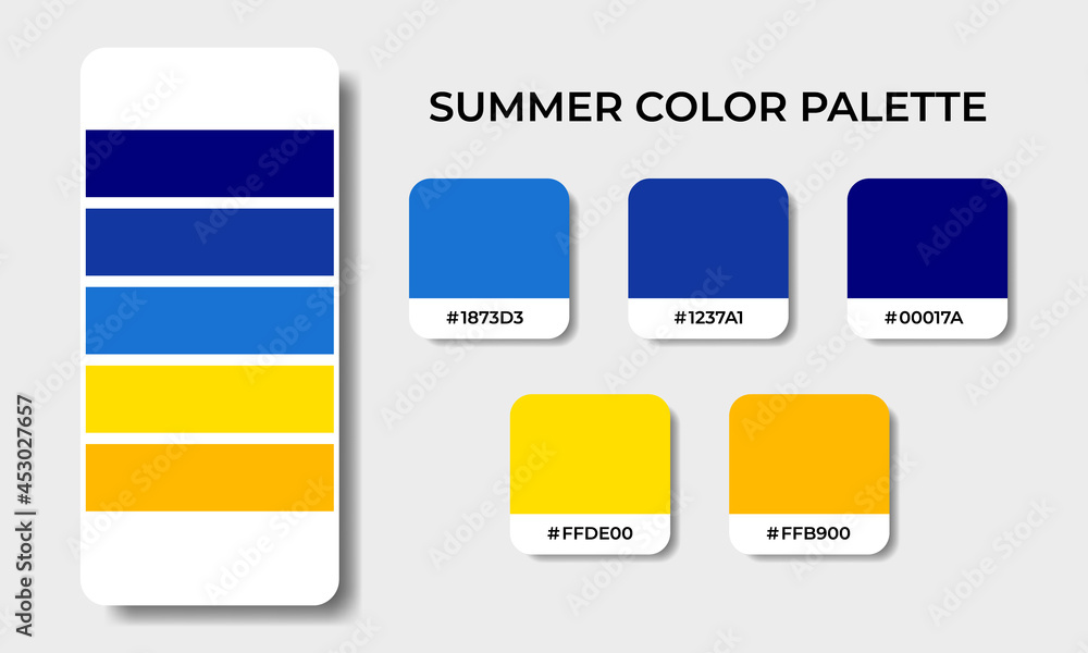 summer color palettes pantone swatch sets Stock Vector | Adobe Stock