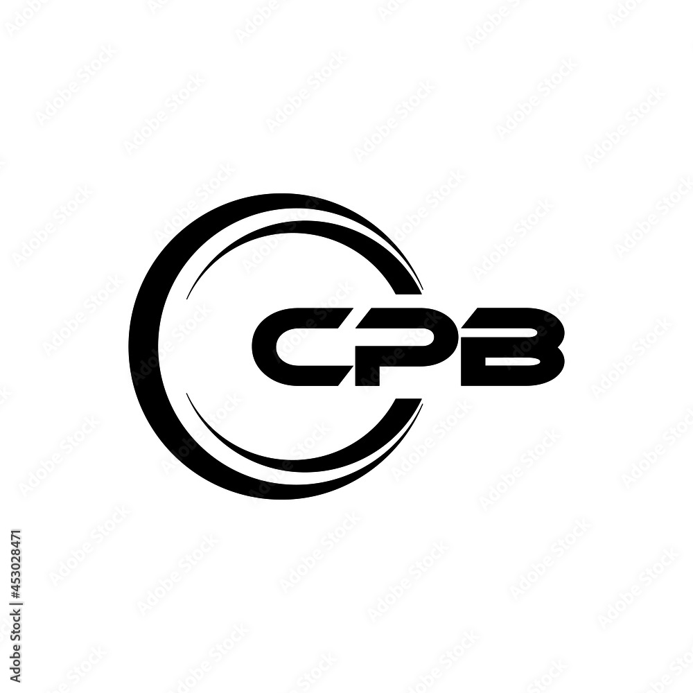 CPB letter logo design with white background in illustrator, vector ...