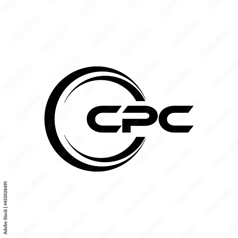 CPC letter logo design with white background in illustrator, vector ...