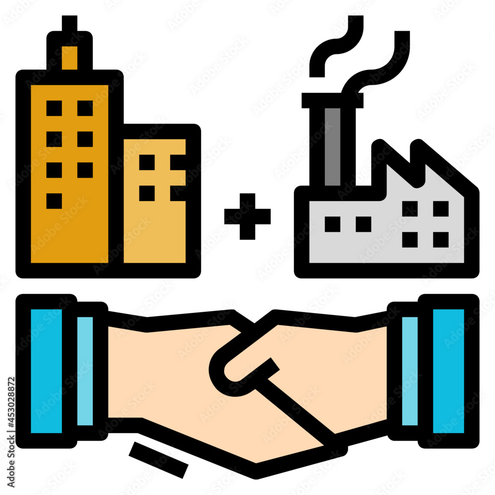 outsourcing line icon Stock Vector | Adobe Stock