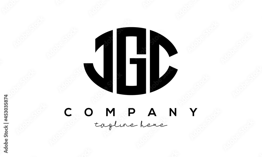 JGC three Letters creative circle logo design Stock Vector | Adobe Stock