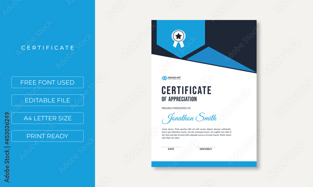 Certificate template awards background layout Stock Vector | Adobe Stock