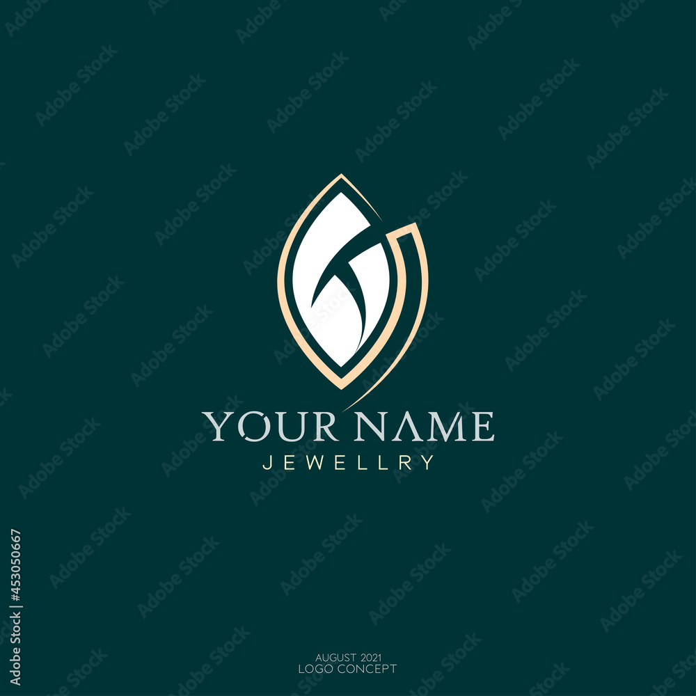 Abstract modern jewelry logo concept design for brand identity, symbol ...