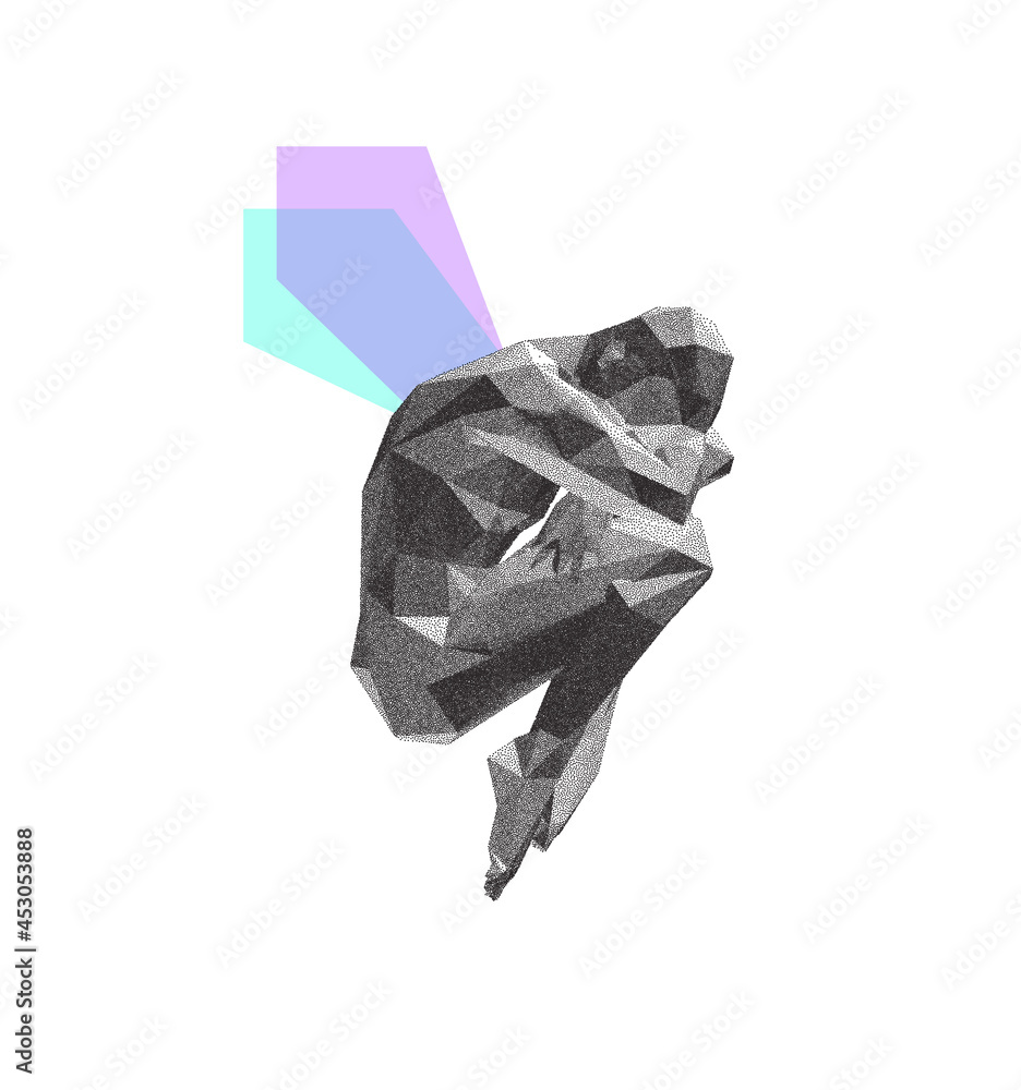 Sleeping angel or fairy. Wake up hope. Mental health concept. Full ...