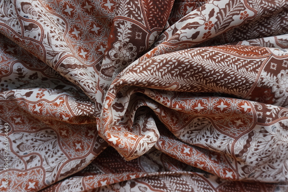 A traditional Indonesian fabric, namely batik cloth which has unique ...