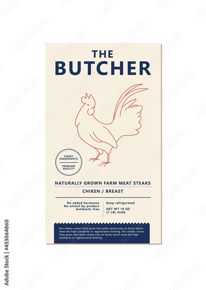 Vector design template label for packaging with illustration silhouette ...