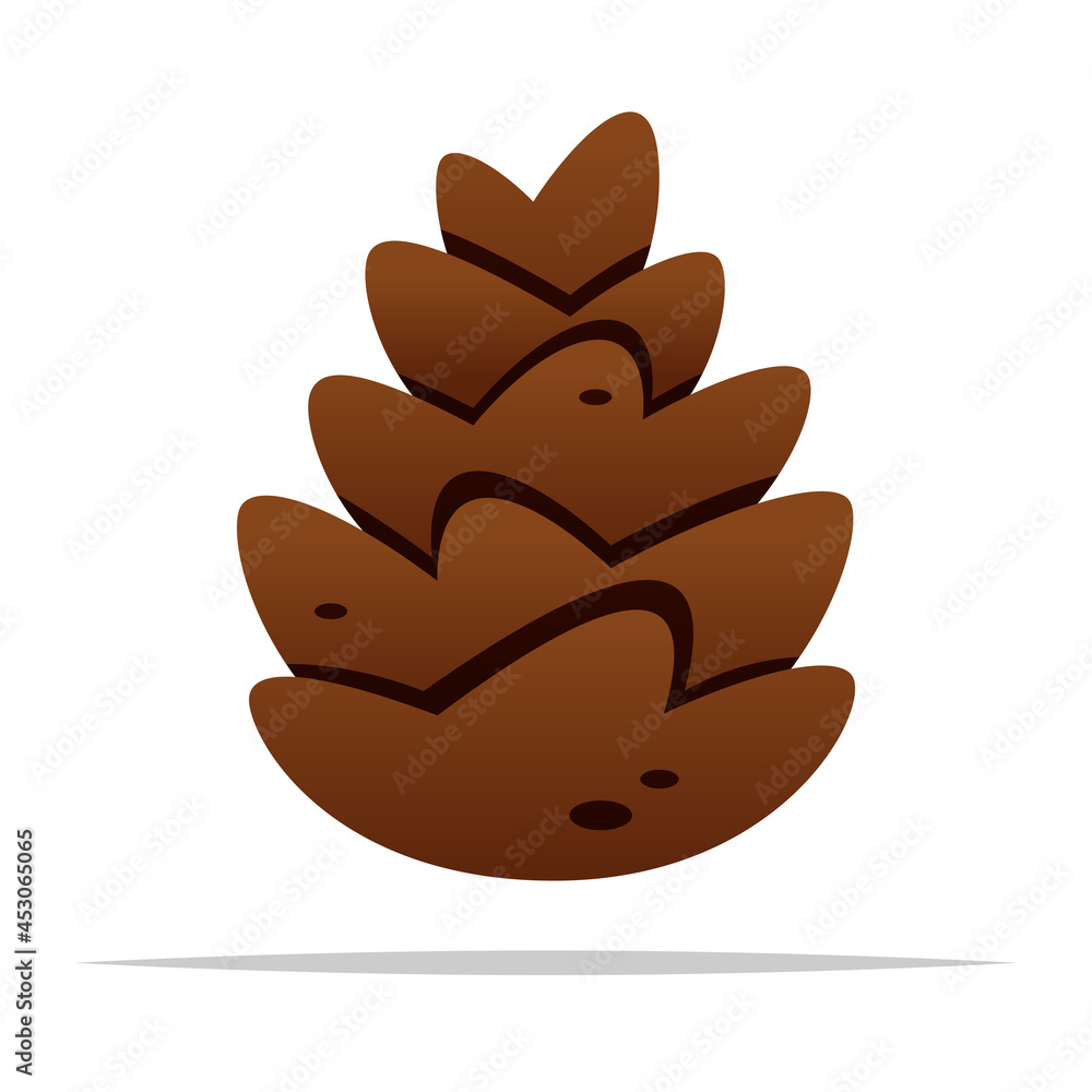 Cartoon pine cone vector isolated illustration Stock Vector | Adobe Stock