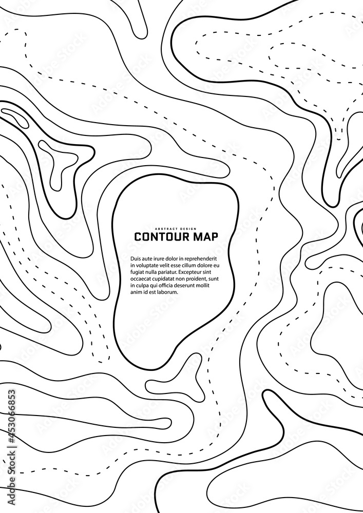 Topographic map abstract background. Outline cartography landscape ...
