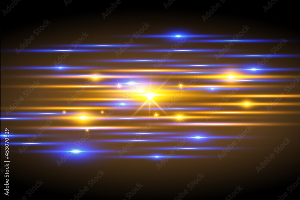 Abstract lines with glow light effect. Glow special light effect ...