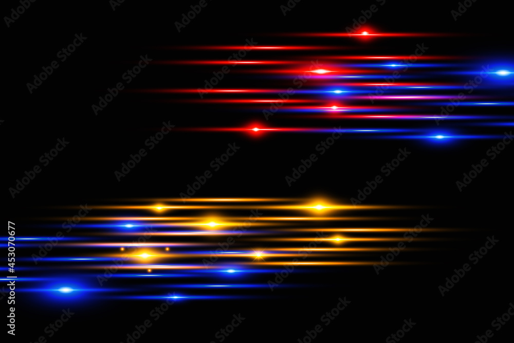 Abstract lines with glow light effect. Glow special light effect ...