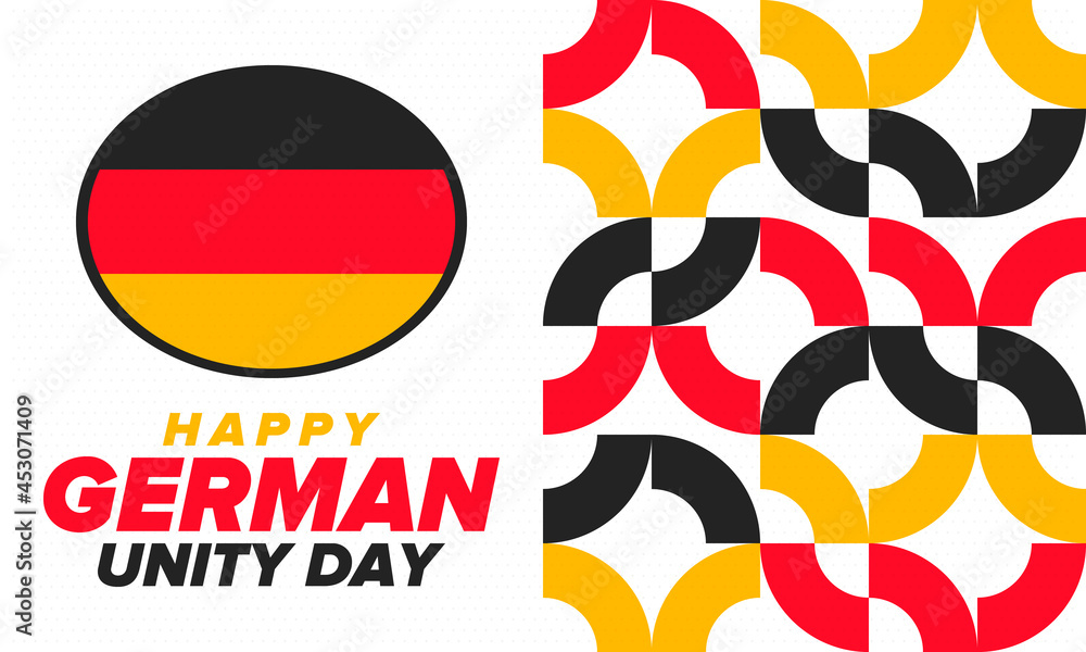 German Unity Day. Celebrated annually on October 3 in Germany. Happy ...