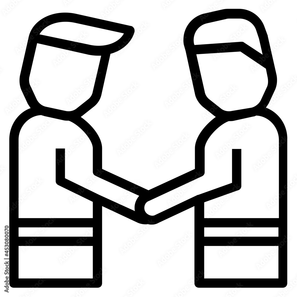 respectful outline icon Stock Vector | Adobe Stock