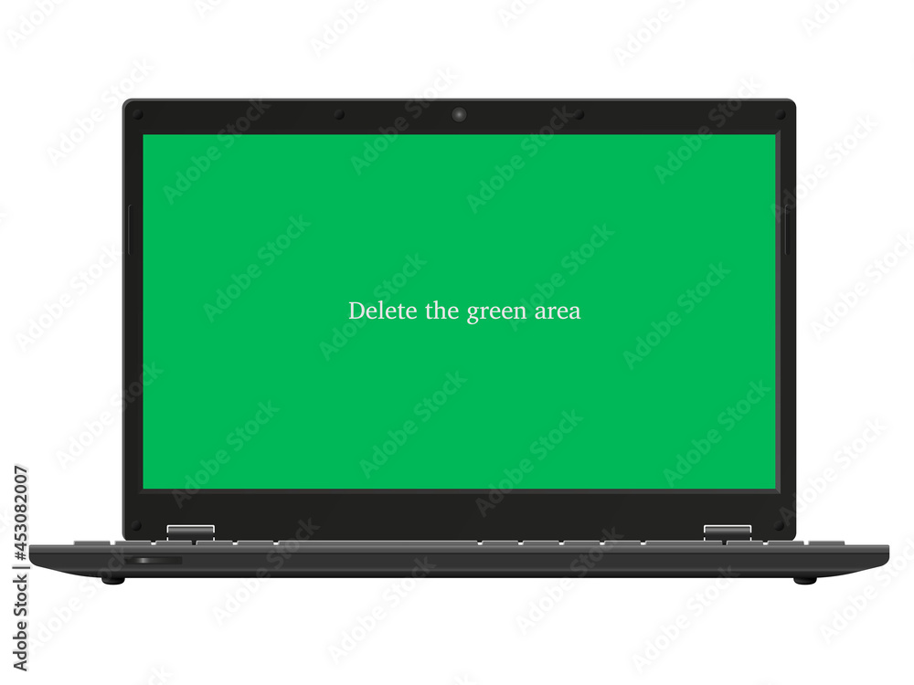 Laptop. Notebook. Template, overlay with switchable screen. Isolated ...