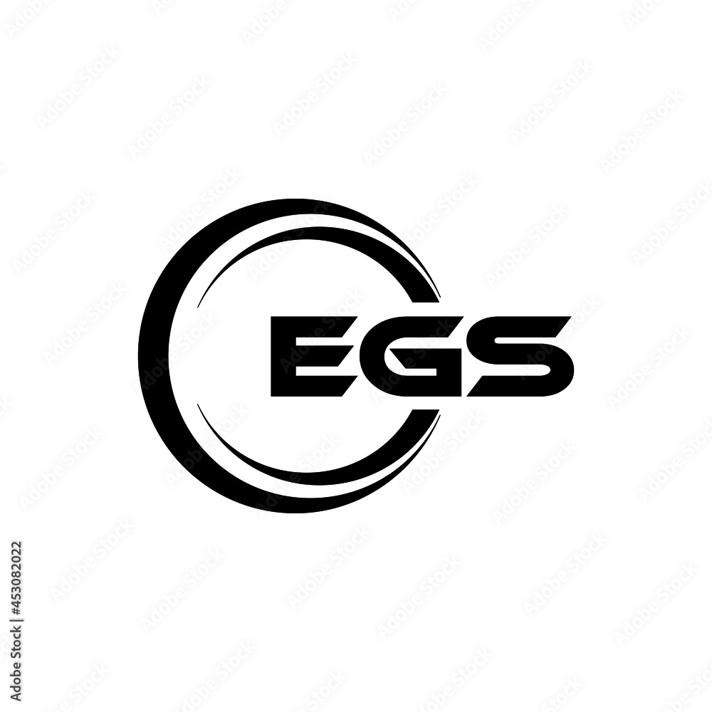 Vecteur Stock EGS letter logo design with white background in ...
