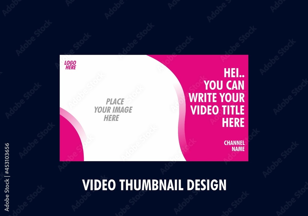 Colorful and unique editable video thumbnail design Stock Vector ...