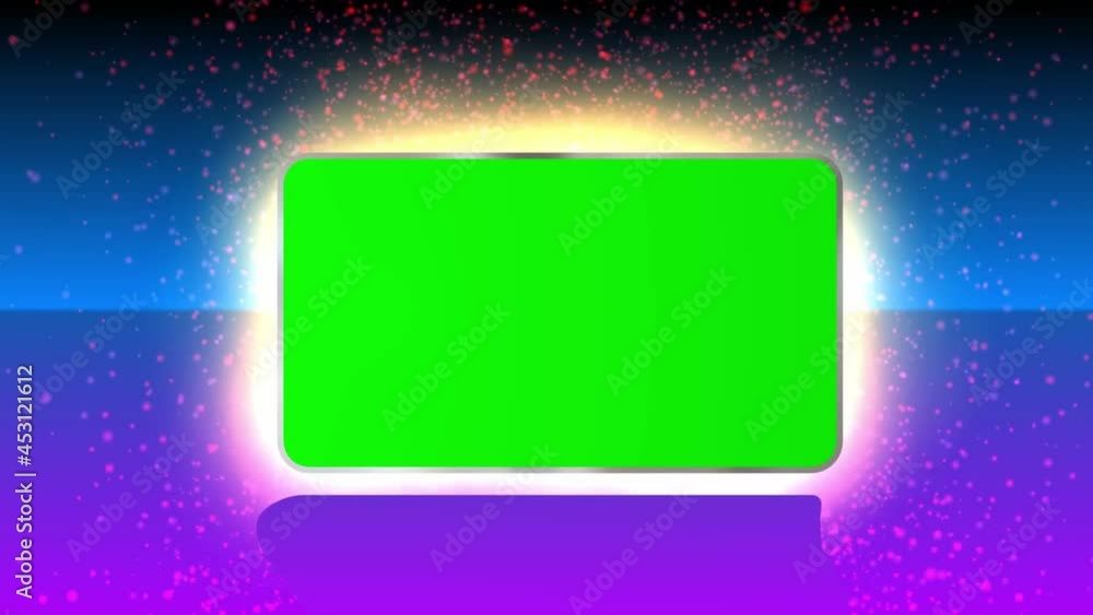 Rectangular Bright green glossy iridescent motion background with ...