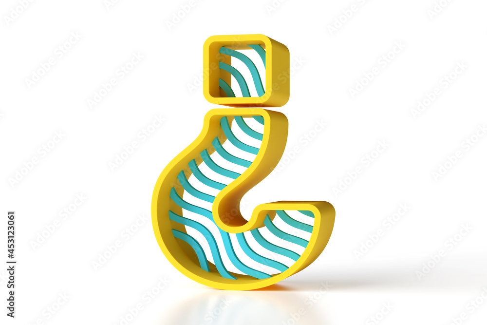 Question mark sign new modern and fresh style 3D design. Great font for ...