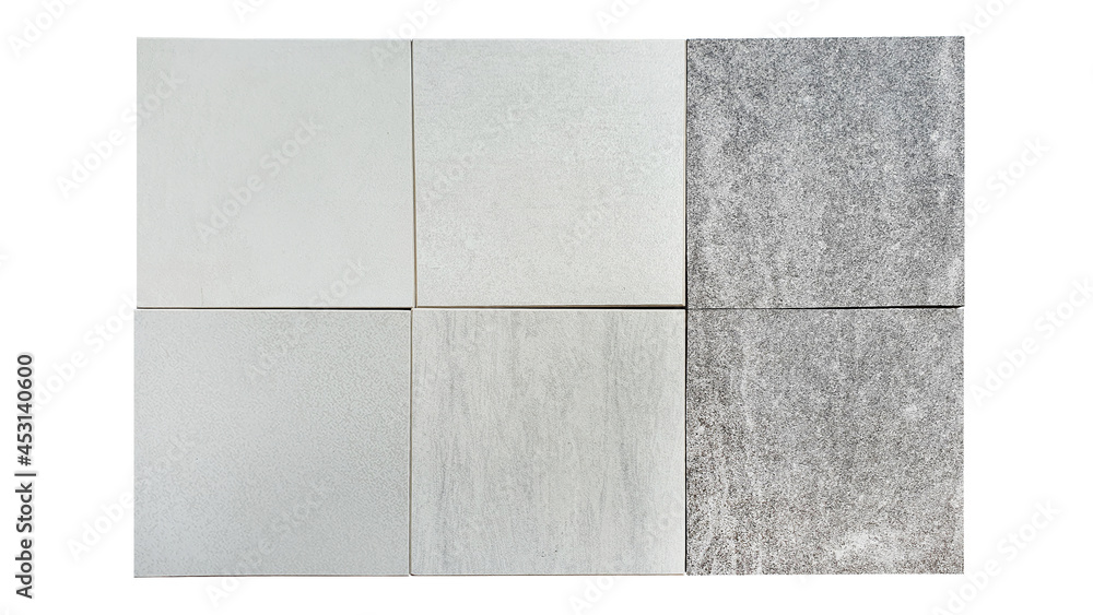 various texture of concrete ceramic tile samples palette isolated on ...