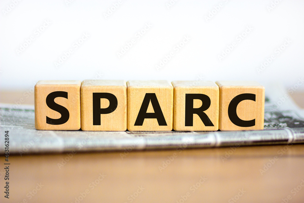 SPARC, special purpose acquisition rights company symbol. Cubes with ...