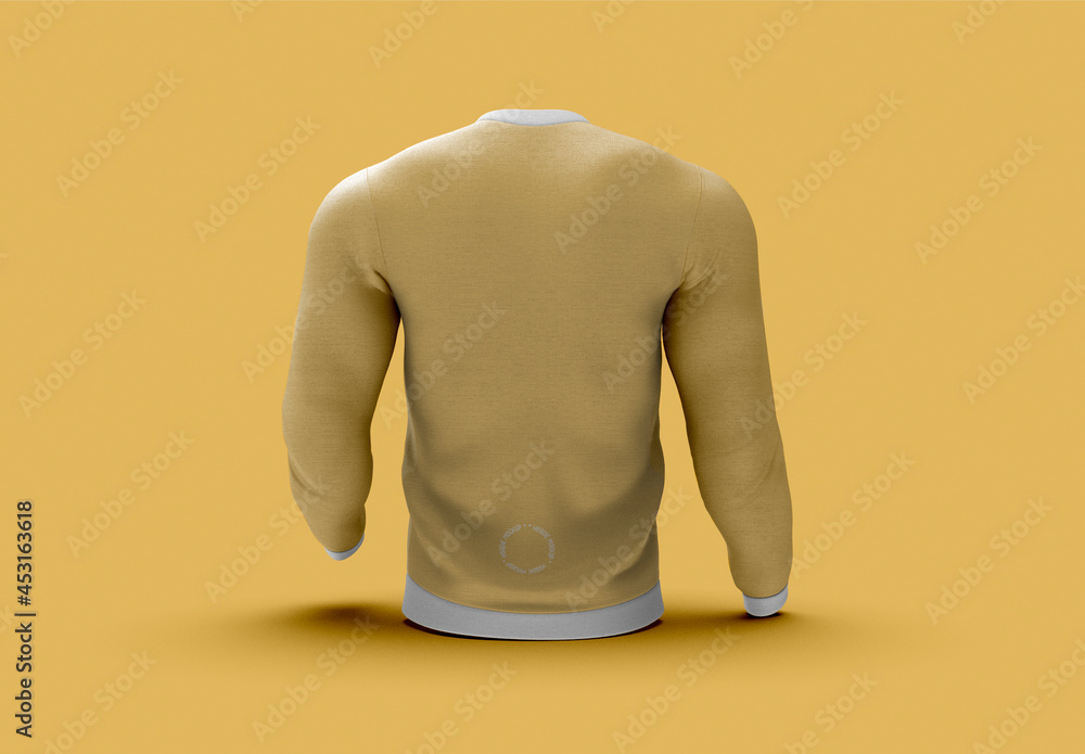 Back View of Hoodie Mockup Stock Template | Adobe Stock