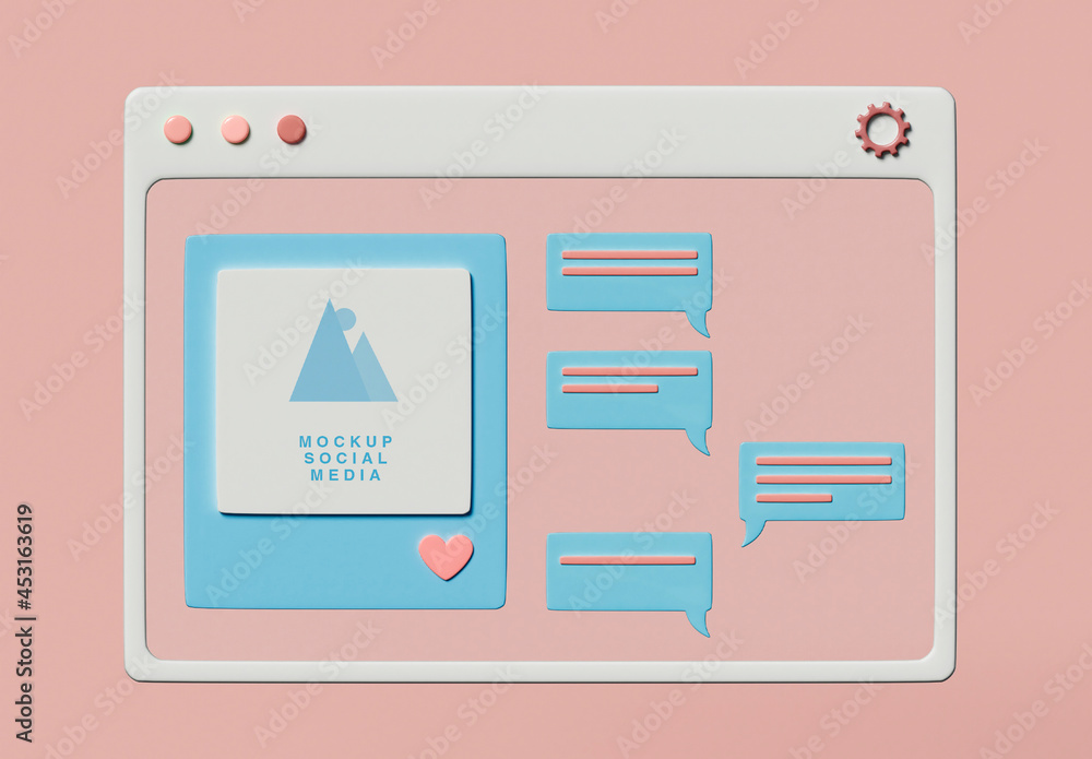 Social Media Layout Mockup Stock Template | Adobe Stock