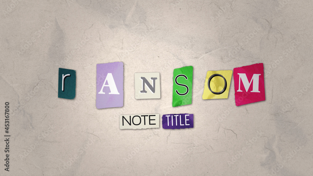 Ransom Note Title Stock Template | Adobe Stock