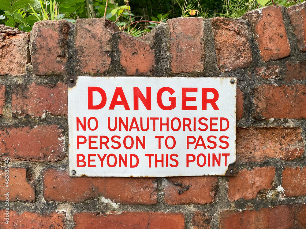 Warning Sign - No Entry Stock Photo | Adobe Stock