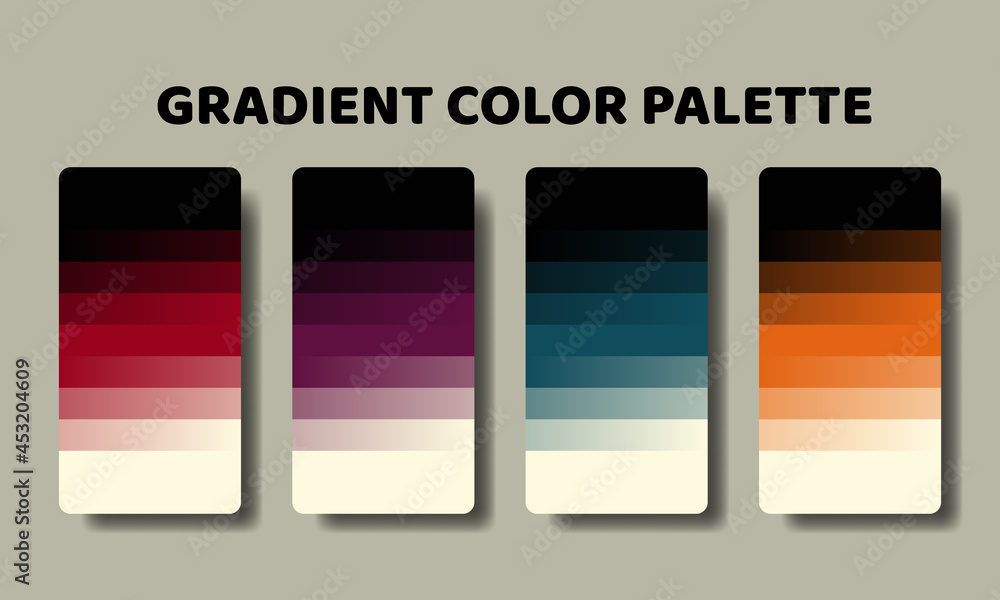 gradient color palette pantone swatch set Stock Vector | Adobe Stock