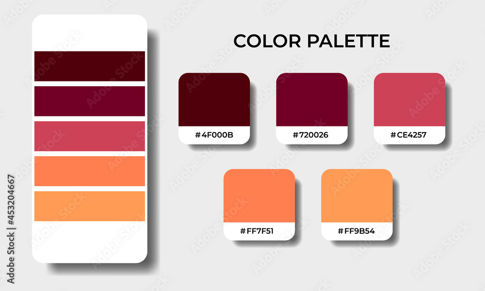 autumn color palettes pantone swatch sets Stock Vector | Adobe Stock